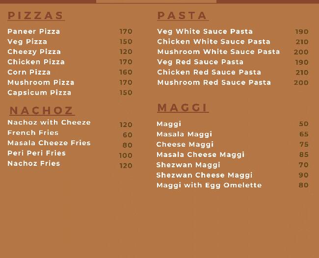 Menu at The Essence Cafe, Pune