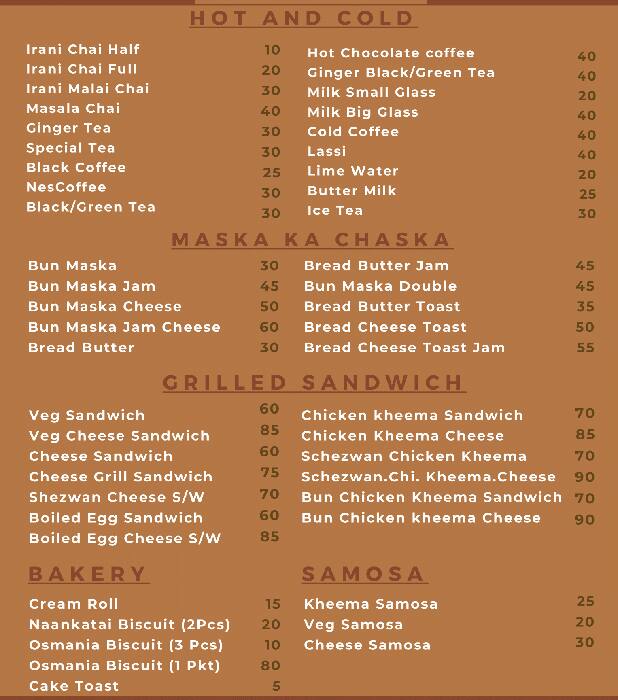 Menu at The Essence Cafe, Pune