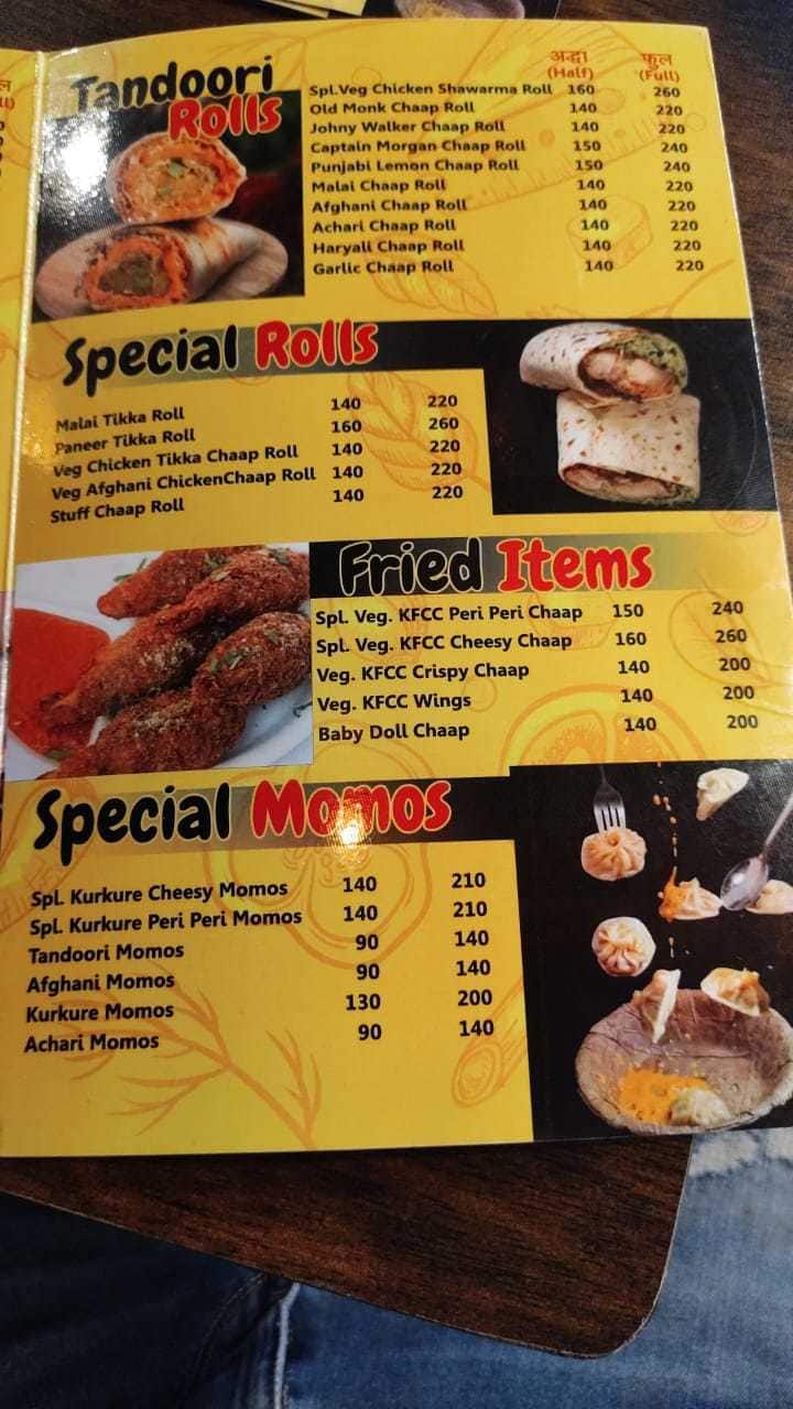 Menu at Theka desi chaap (Main Branch), Meerut