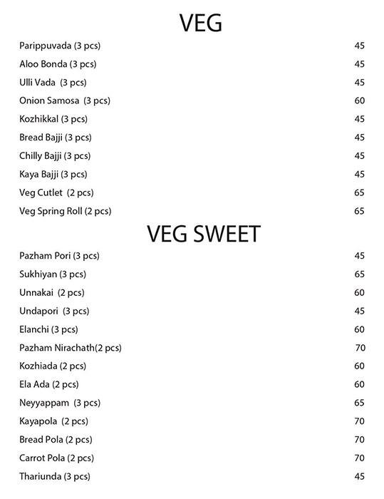 Menu of Thalassery Cafe, ITPL Main Road, Whitefield, Bangalore