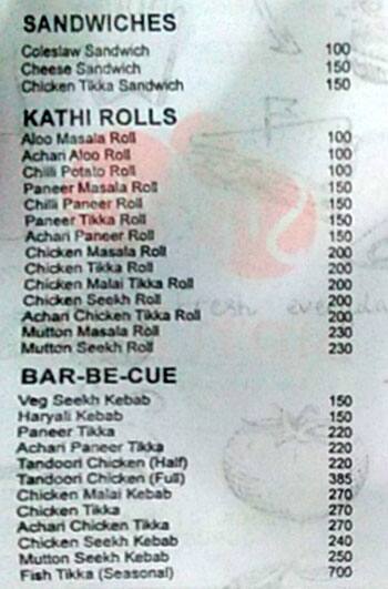 Menu of Sip n Bite, Sikandarpur, Gurgaon