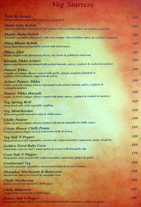 Menu at Moti Mahal Delux Tandoori Trail, Gurugram, Amba Residency Hotel