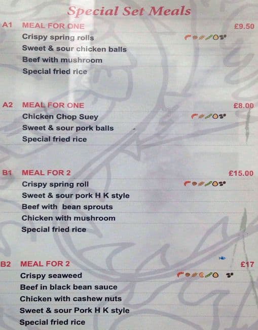 Menu at Chinese Express fast food, Croydon, 25 Whitehorse Rd
