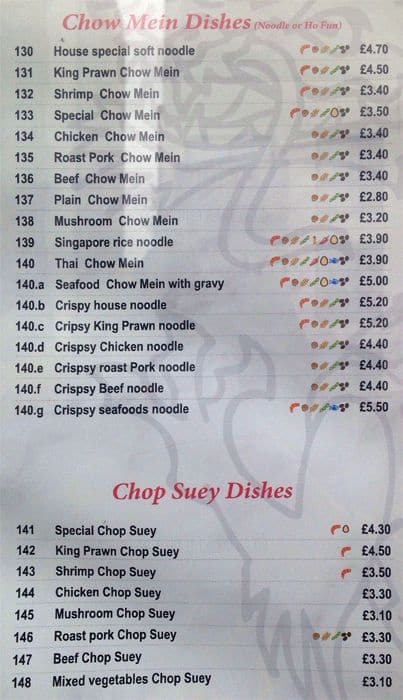 Menu at Chinese Express fast food, Croydon, 25 Whitehorse Rd