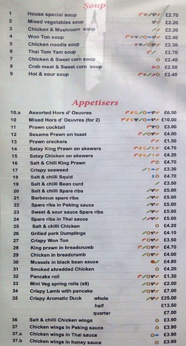 Menu at Chinese Express fast food, Croydon, 25 Whitehorse Rd