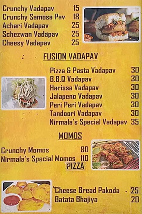 Menu of Nirmala's Kitchen, Near Andheri East Station, Mumbai