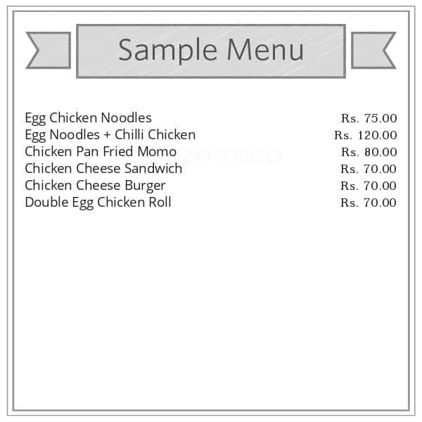 Menu of All In One Restaurant, Kestopur, Kolkata