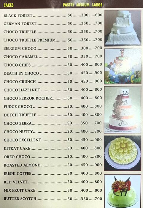 Menu of Cake 4 U, Mira Road, Mumbai
