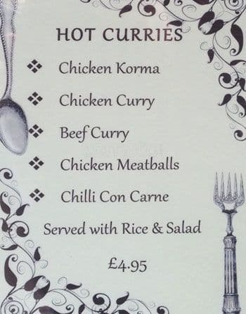 Menu at Breadline Cafe, London