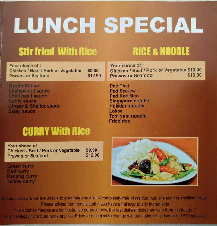 Menu at Thai Chilli Bites restaurant, Northmead, G3/2-6 Campbell St
