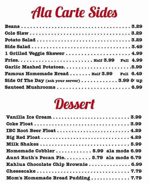 Menu at The County Line BBQ, San Antonio, 111 W Crockett St #104