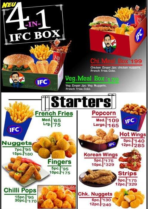 Menu at IFC Restaurant, Bengaluru, 133