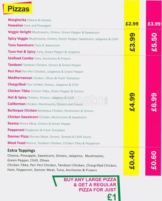 Frydays Menu, Menu for Frydays, City Centre, Birmingham - Zomato UK