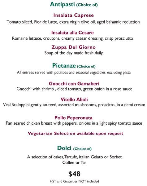 Alioli Ristorante Menu, Menu for Alioli Ristorante, Mississauga ...