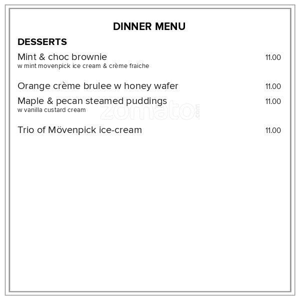 Menu at Ugly Duck, New Plymouth
