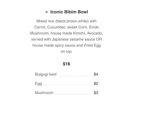 Menu at Coffee Iconic cafe, Brisbane City