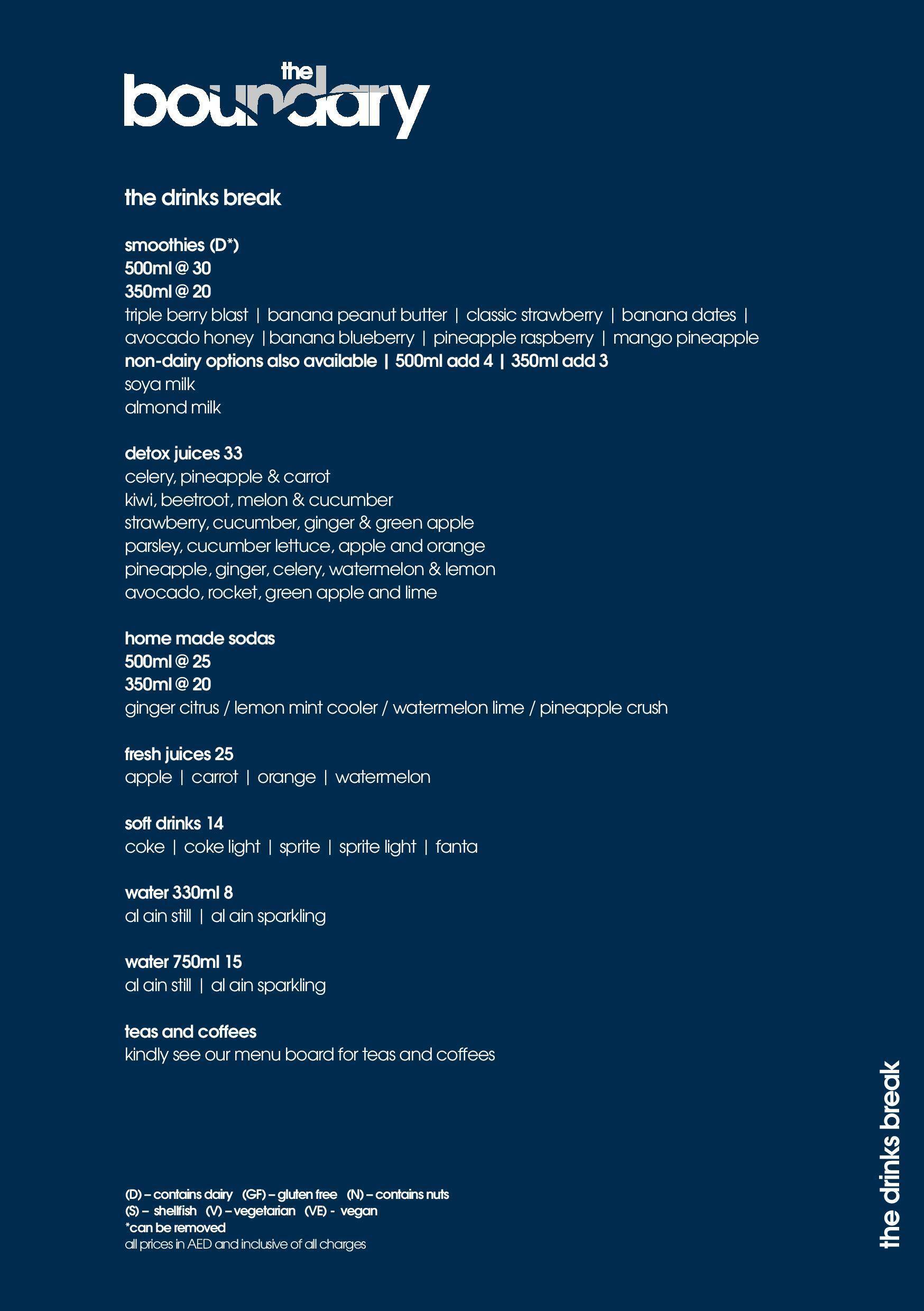 The Boundary Menu, Menu for The Boundary, Khalifa City, Abu Dhabi - Zomato