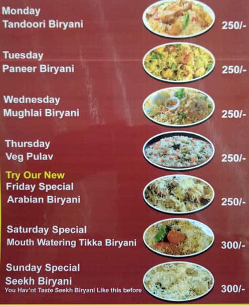 Menu of Say Cheeze With Biryani, Nerul, Navi Mumbai