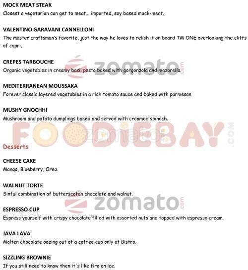 Menu at Bangalore Bistro, Bengaluru, 103