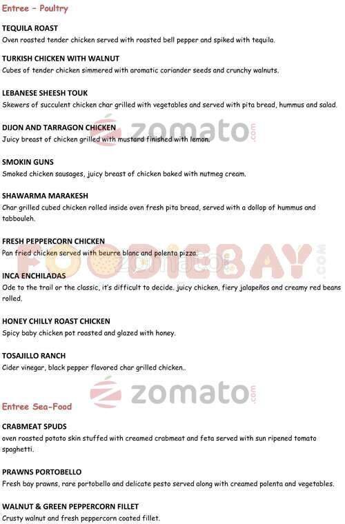 Menu at Bangalore Bistro, Bengaluru, 103