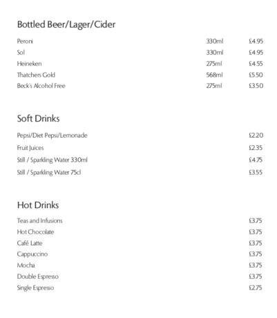 Menu at Pembrokes at Richmond Hill Hotel restaurant, Richmond