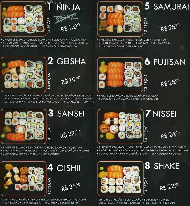 Menu at O Sushiman restaurant, Brasília, St. A Sul CSA 1