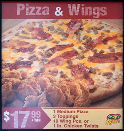 Menu at 241 Pizza pizzeria, Toronto, Mount Pleasant rd