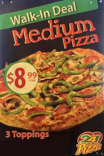 Menu at 241 Pizza pizzeria, Toronto, Mount Pleasant rd