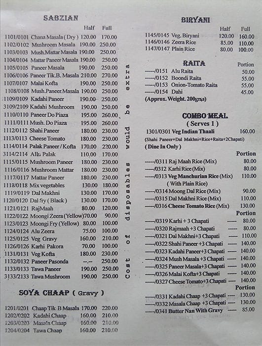 Menu at Chaps-In Fast Food Panchkula, Panchkula, Service Booth-189