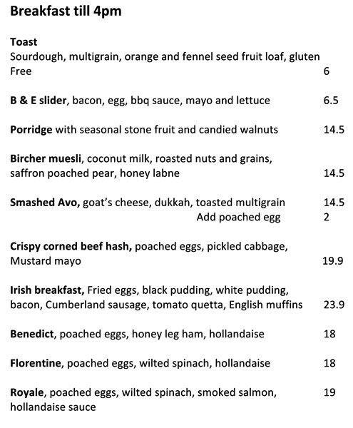 White Rabbit Restaurant Menu, Menu for White Rabbit Restaurant ...