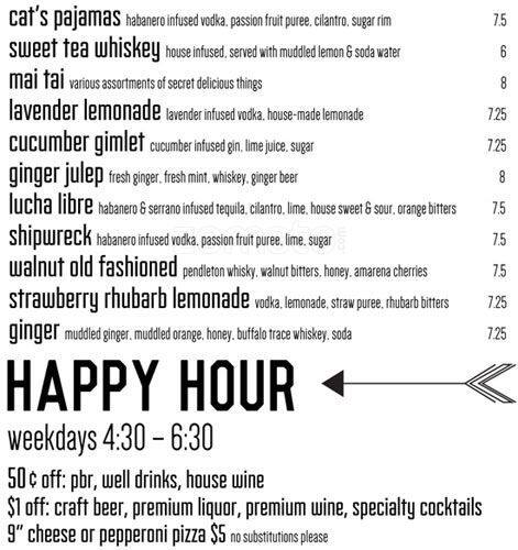 Menu at Side Street pub & bar, Portland, 828 SE 34th Ave