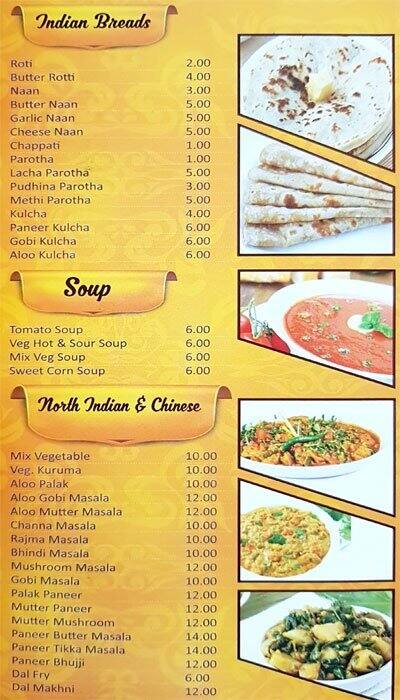 Menu at First Taste - Pure Indian Vegetarian, Sharjah