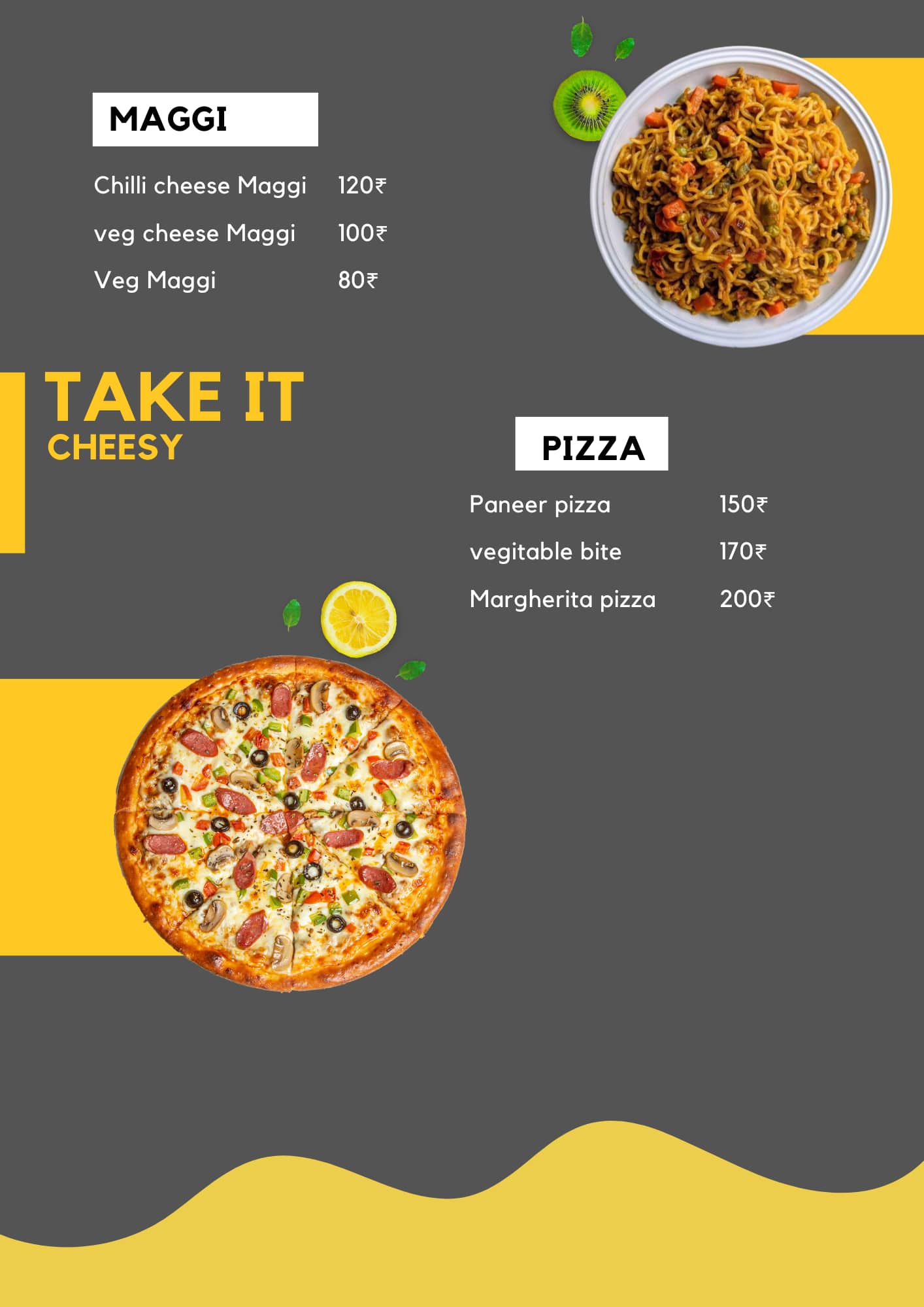 Menu of Take It Cheesy, Shastri Park, New Delhi