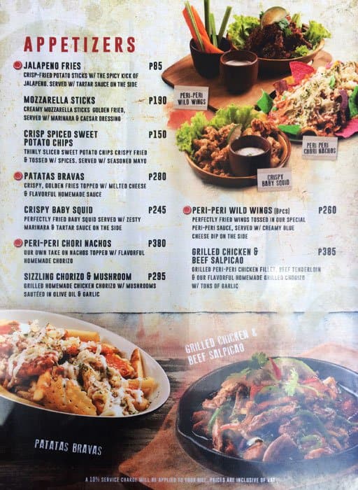 Menu at Peri-Peri Charcoal Chicken restaurant, Quezon City, Level 1 ...