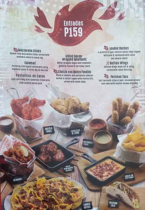 Menu at Peri Peri Charcoal Chicken restaurant, Makati