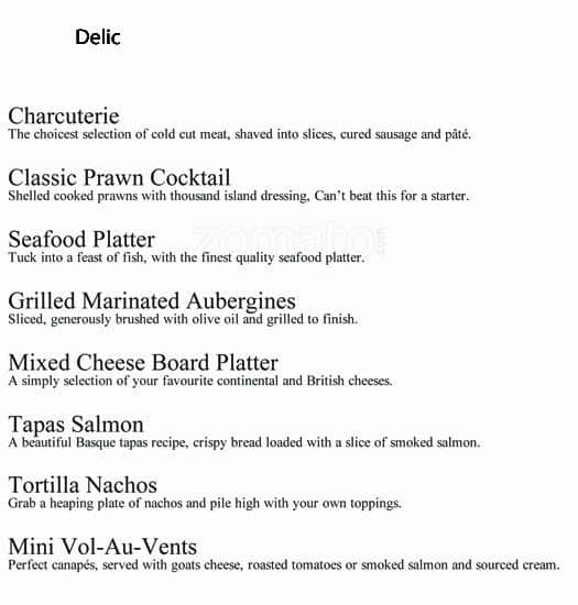 Menu at COSMO World Buffet restaurant, Edinburgh, Omni