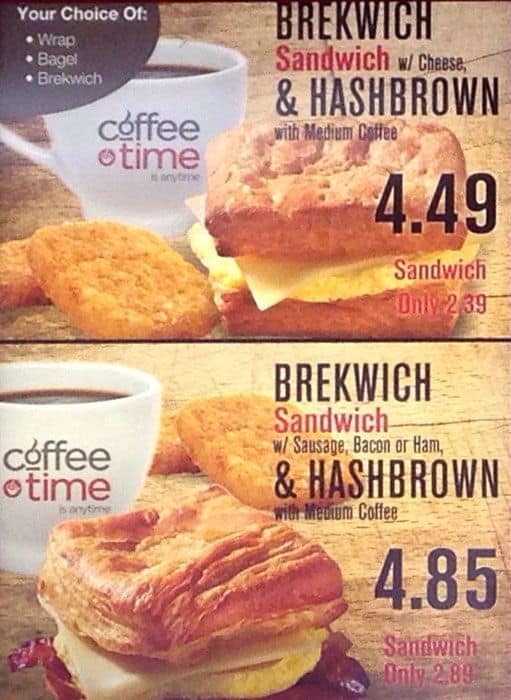 Menu au Coffee Time pizzeria, Toronto, Gerrard St E