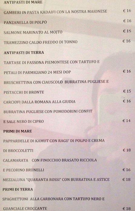 Gavius - Novotel a Roma: Foto del Menu con Prezzi - Zomato Italia