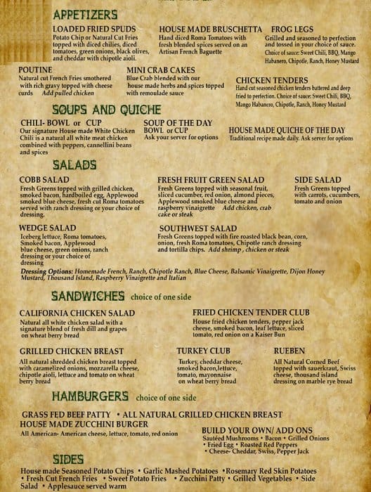 The Green Tree Restaurant Menu - Urbanspoon/Zomato