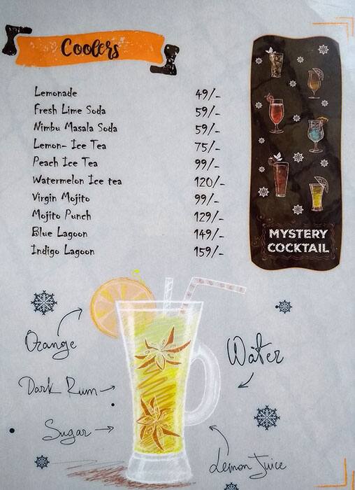 Menu at The Lord's Cafe, Jaipur