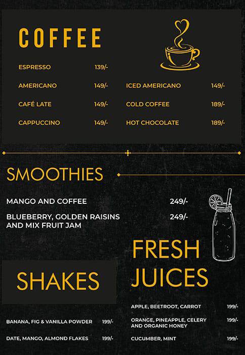 Menu at The Houz Family Kitchen, Pune
