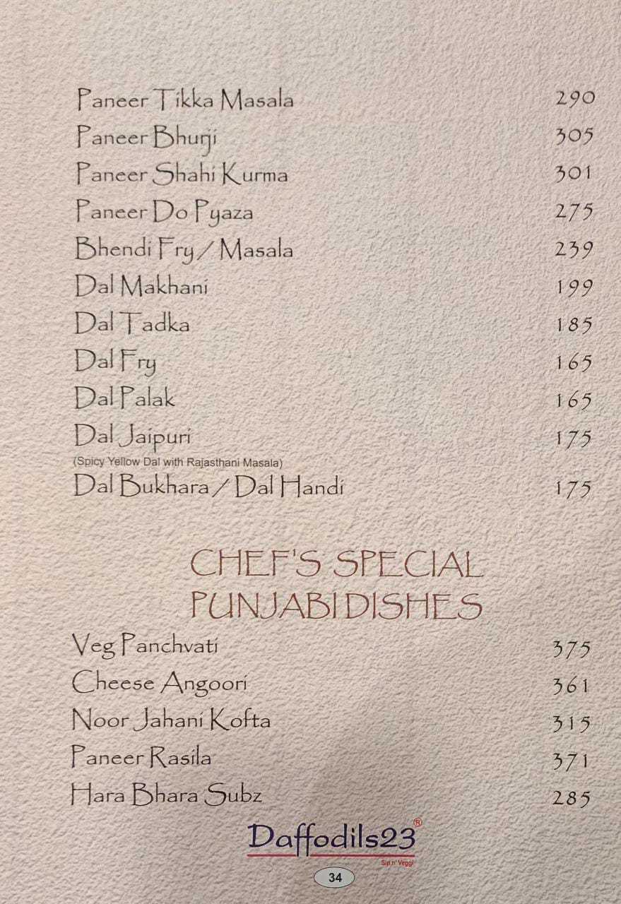 Menu at Daffodils 23, Mumbai, Shop 1-4