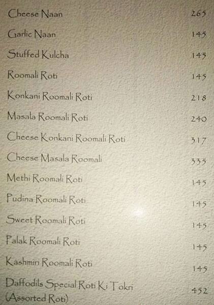 Menu at Daffodils 23, Mumbai, Shop 1-4