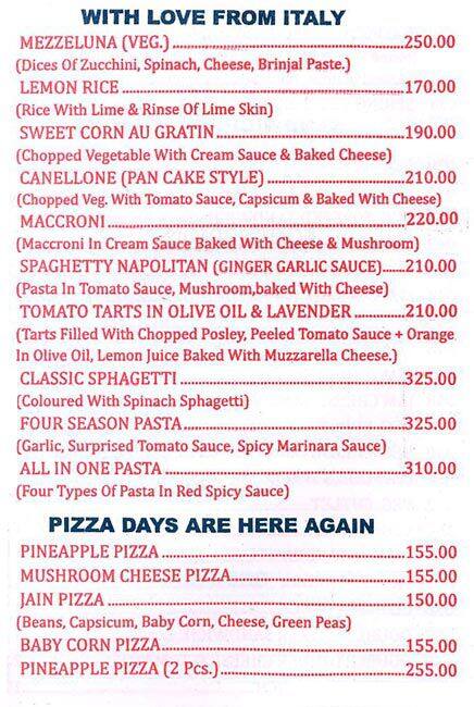 Menu at Daffodil's23 - Kings Court, Mumbai