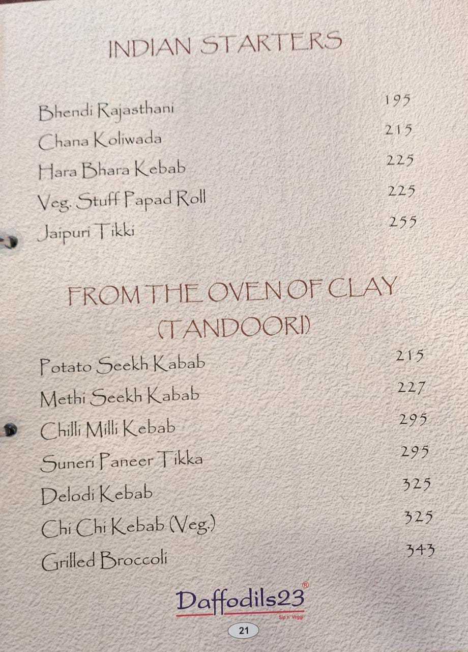 Menu at Daffodils 23, Mumbai, Shop 1-4