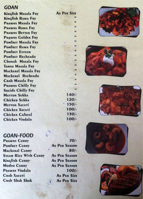 Menu at Ice And Spice, Margao