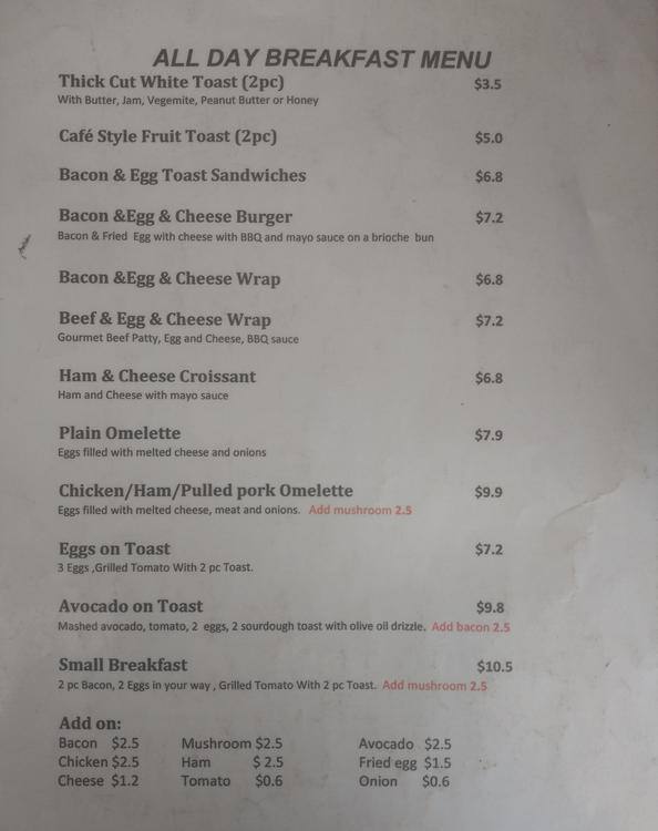 Menu at Portal Café cafe, Underwood