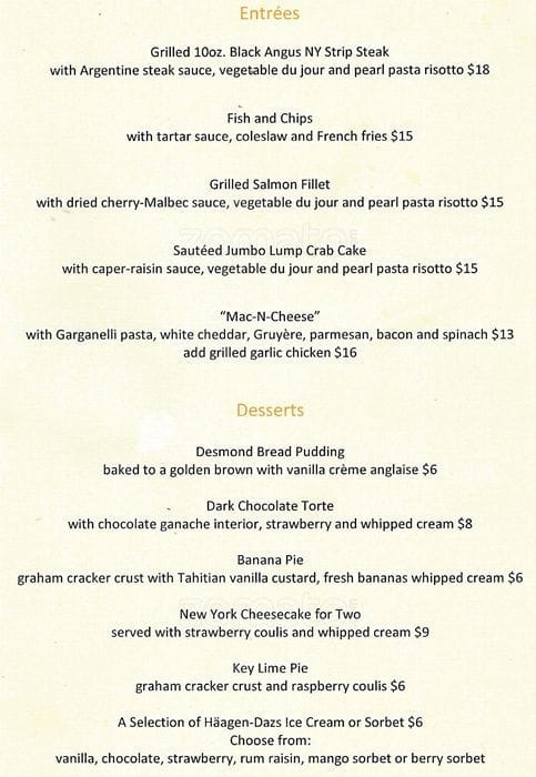 Menu at The Hunt Room restaurant, Malvern