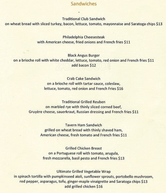 Menu at The Hunt Room restaurant, Malvern