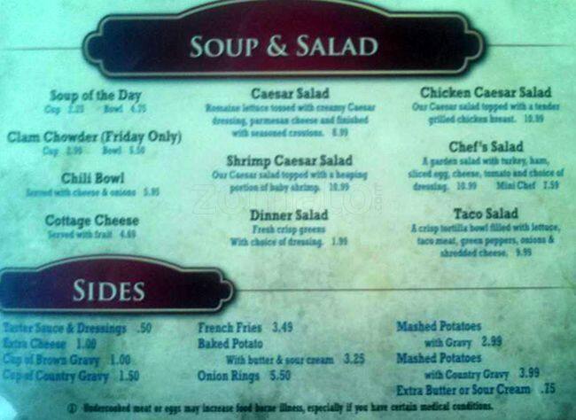 Menu at Fat Daves restaurant, Vancouver